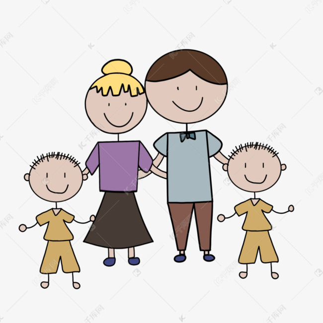 温暖的简笔画家庭成员素材图片免费下载-千库网