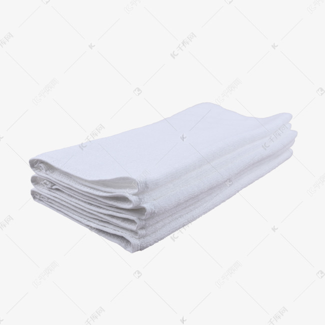 干净白色毛巾织物卫生素材图片免费下载-千库网