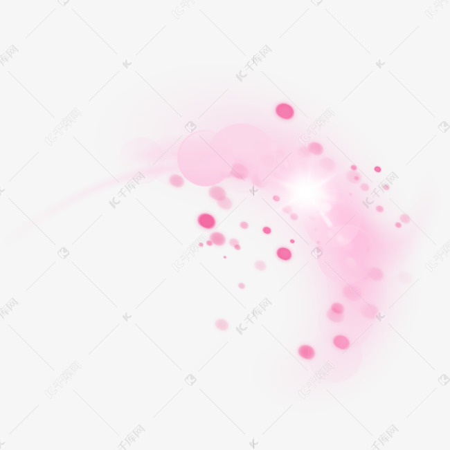 粉色月牙状抽象光效素材图片免费下载-千库网