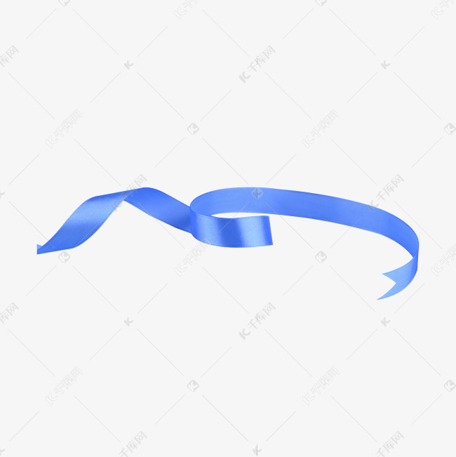 装饰包装手工丝带蓝色素材图片免费下载-千库网