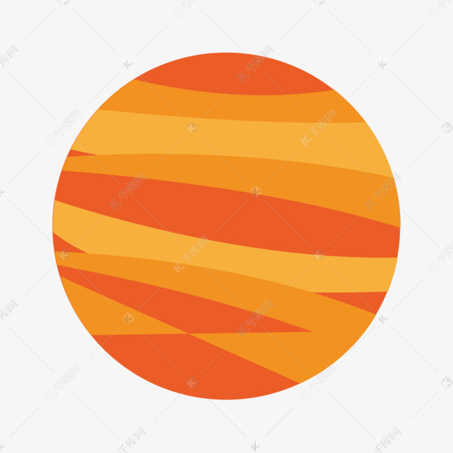 橙色黄色可爱卡通星球素材图片免费下载-千库网