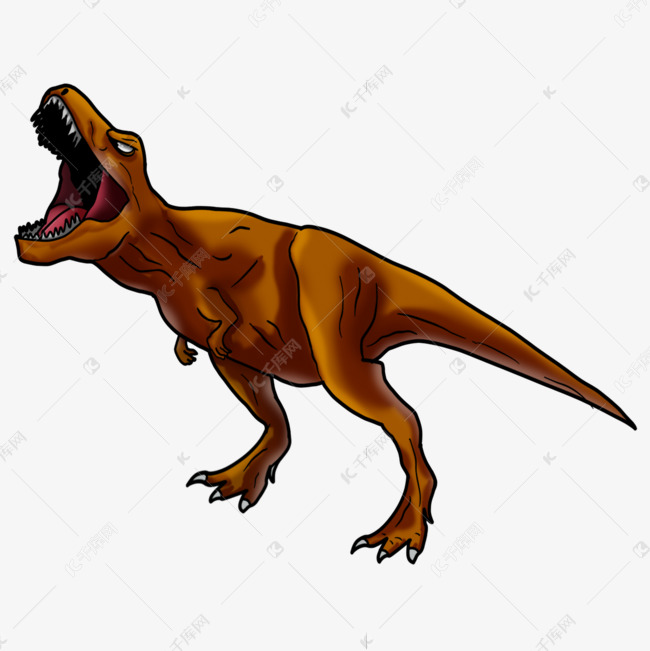 霸王龙标志卡通咆哮素材图片免费下载-千库网