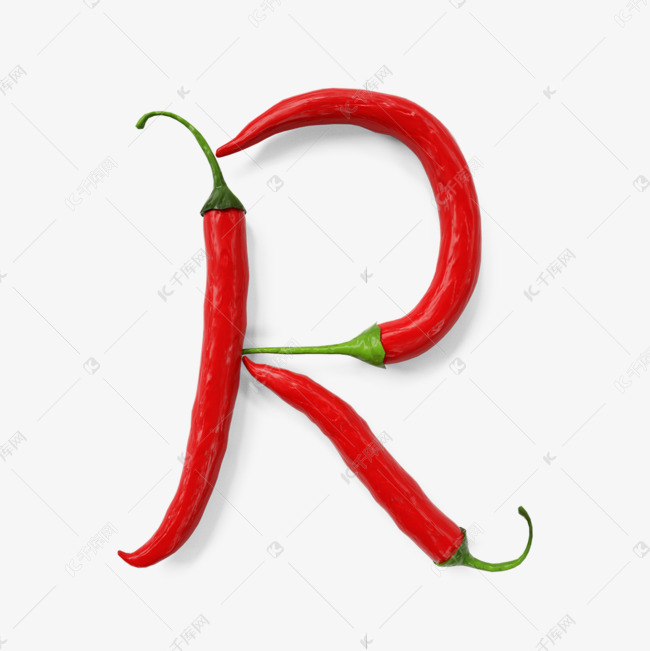 创意辣椒字母r素材图片免费下载-千库网