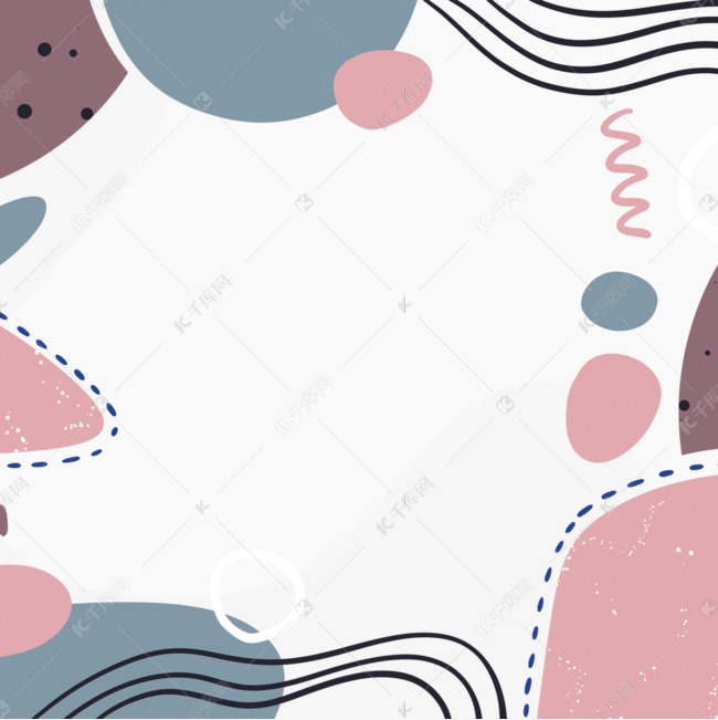 淡灰色涂鸦与线条孟菲斯边框素材图片免费下载-千库网