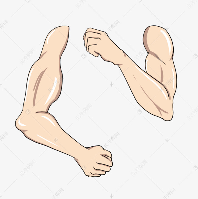 矢量彩绘手臂素材图片免费下载-千库网