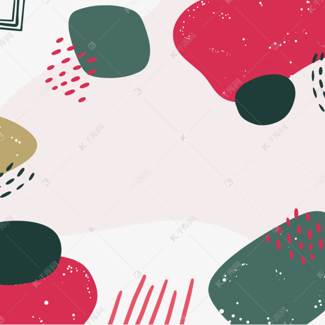 彩色不规则涂鸦孟菲斯边框素材图片免费下载-千库网