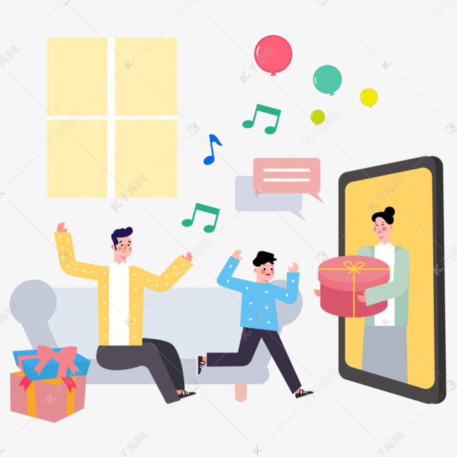 韩国感恩五月网络购物快递到家素材图片免费下载-千库网