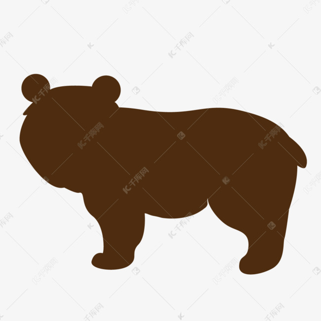 棕色简单卡通小熊图形素材图片免费下载-千库网