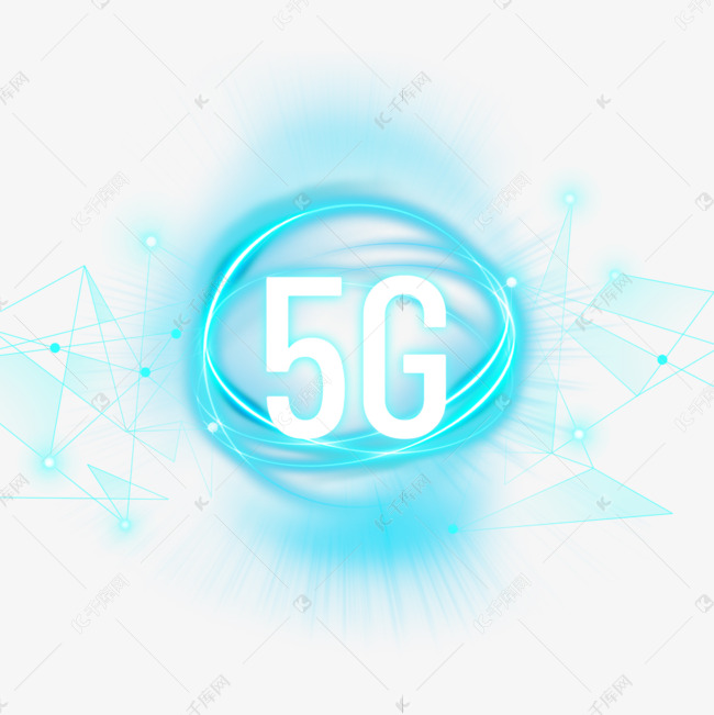 5g光效信息网蓝色交织圆球素材图片免费下载-千库网