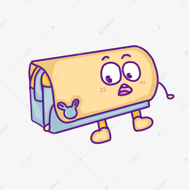 卡通简约铅笔盒教育文具形象素材图片免费下载-千库网