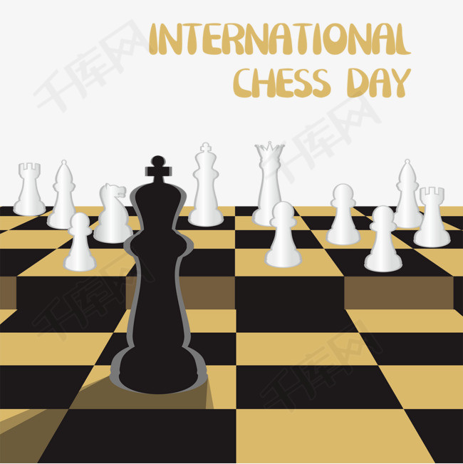 黄金棋盘国际象棋素材图片免费下载-千库网