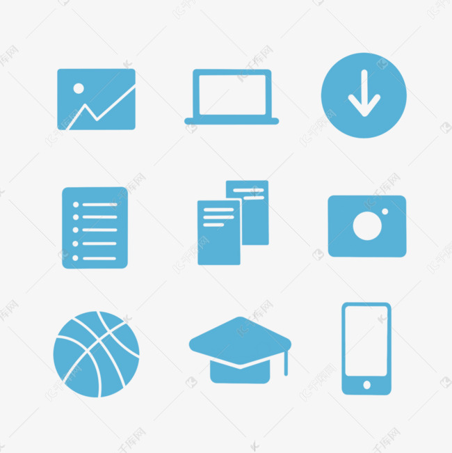 instagram图库笔记本下载记录文件相机篮球博士帽手机图标素材图片免费下载-千库网