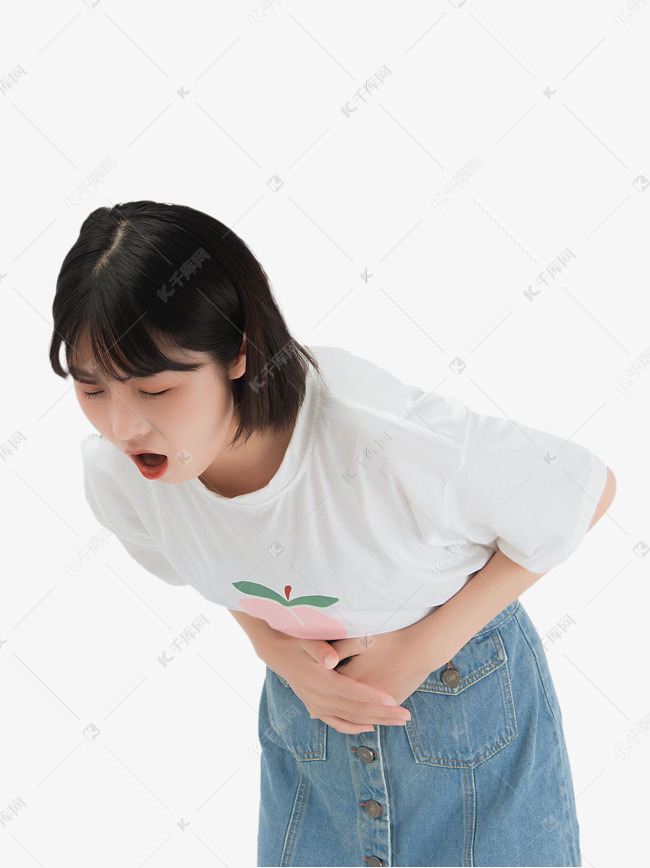 呕吐干呕生病美女素材图片免费下载-千库网