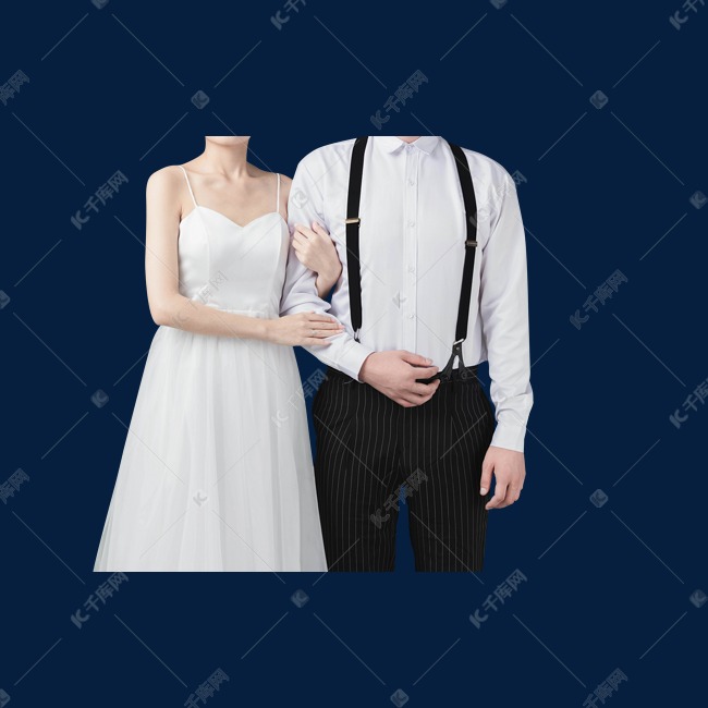 新娘挽着新郎素材图片免费下载-千库网