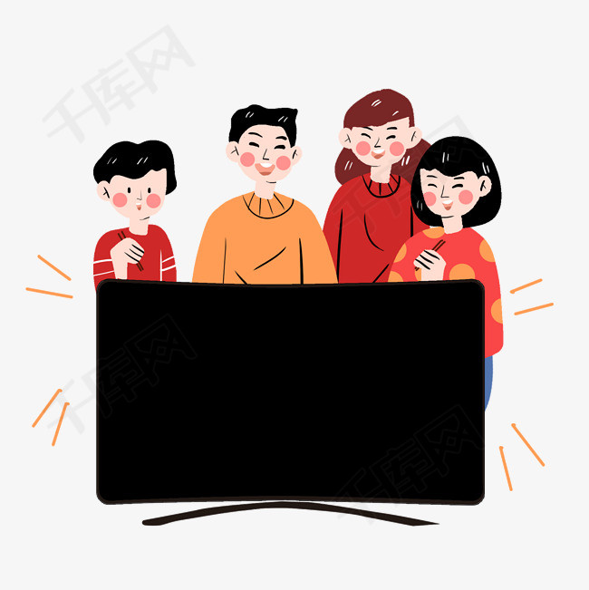 新年新春春节看春晚素材图片免费下载-千库网