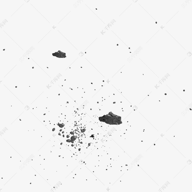 碎石飞溅石块漂浮素材图片免费下载-千库网