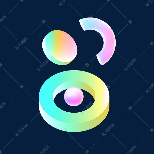 糖果色潮流几何图形酸性渐变潮流素材图片免费下载-千库网