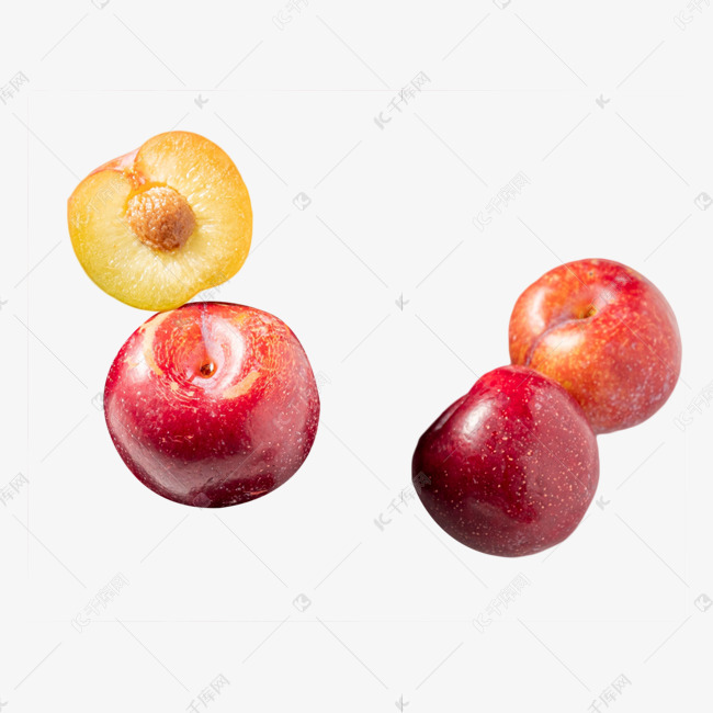 脆红李食物酸甜果实李子素材图片免费下载-千库网