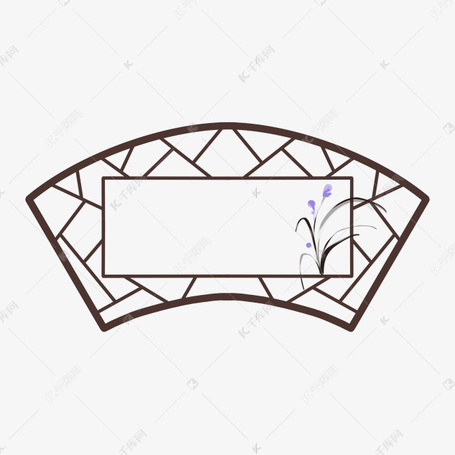 中式古典窗户梅花边框素材图片免费下载-千库网