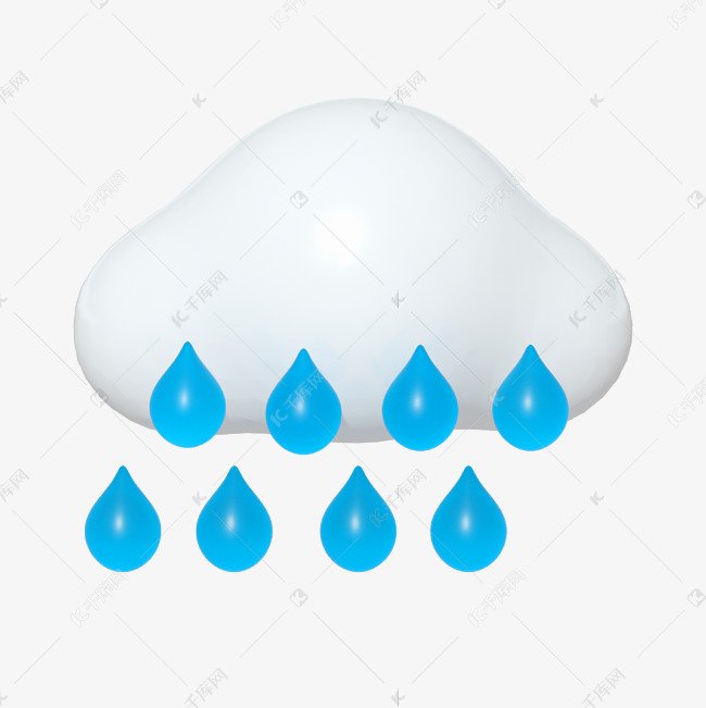 c4d天气图标暴雨素材图片免费下载-千库网