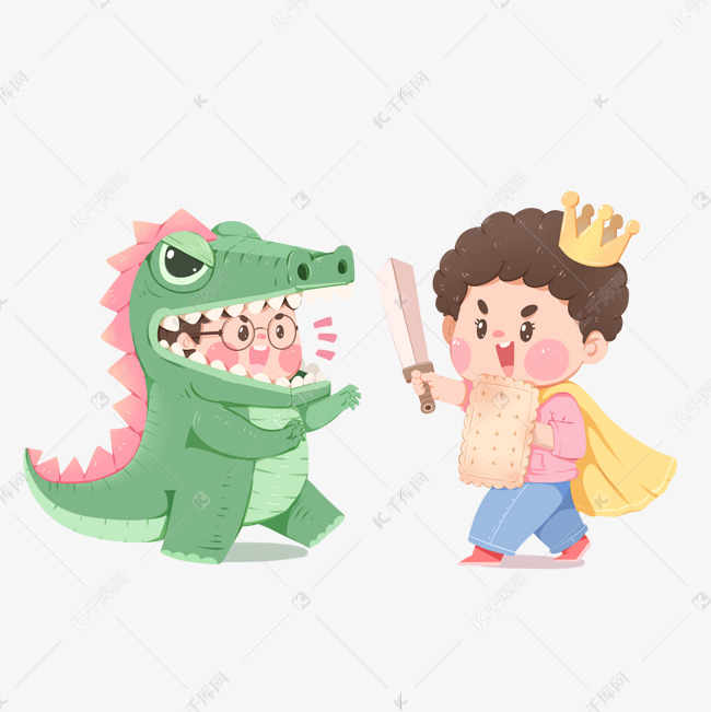 六一儿童节快乐童年小王子打怪兽素材图片免费下载-千库网