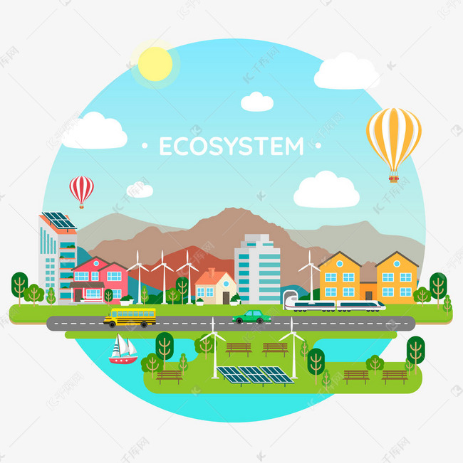 人的生态系统概念向量例证素材图片免费下载 千库网