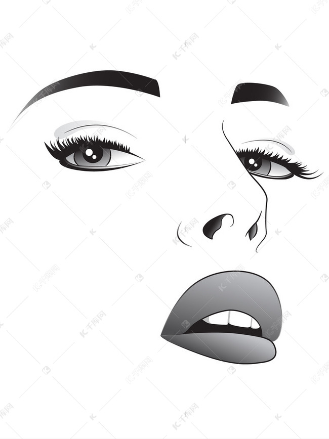 漂亮的女人的脸素材图片免费下载-千库网