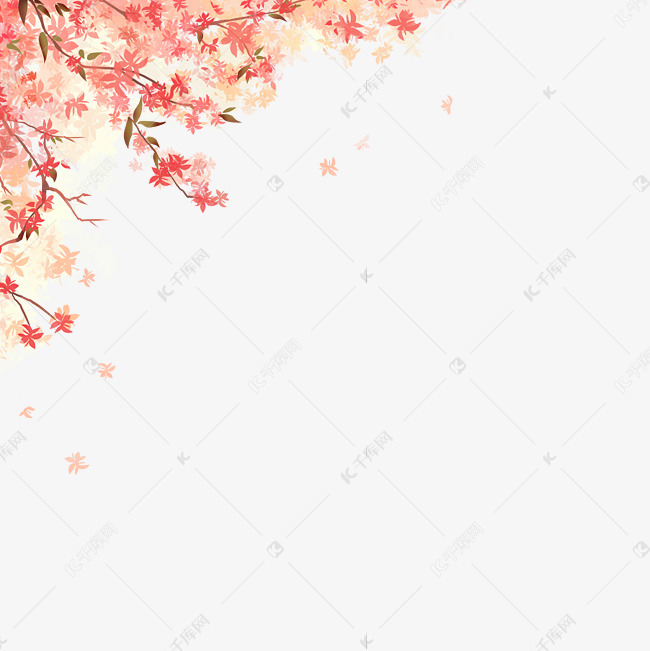 古风秋季树叶树枝素材图片免费下载-千库网