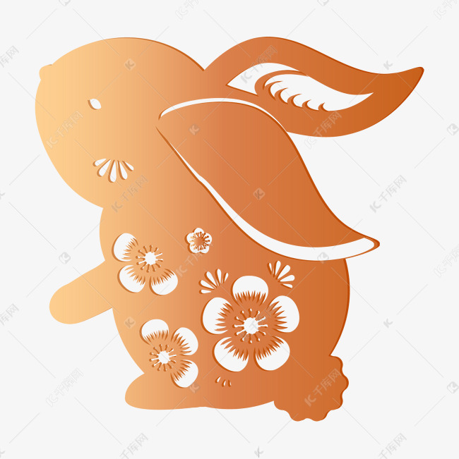 新年兔年剪纸兔子素材图片免费下载-千库网