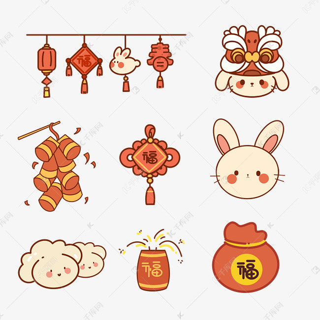 兔年新年icon图标素材图片免费下载-千库网