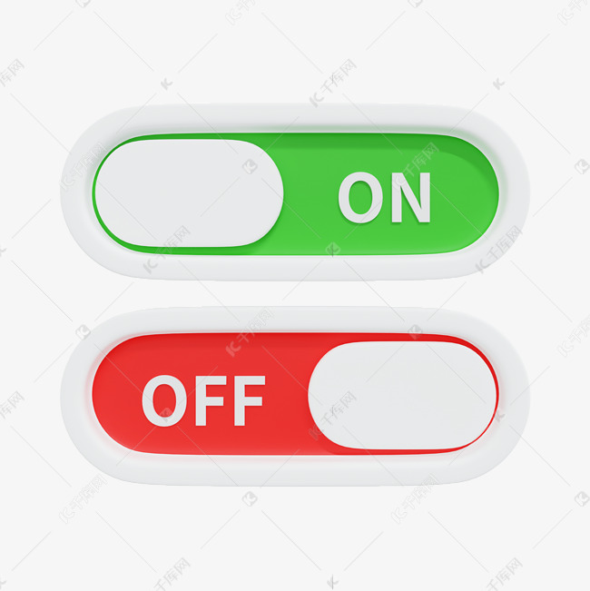 3DC4D立体NOOFF按钮素材图片免费下载-千库网