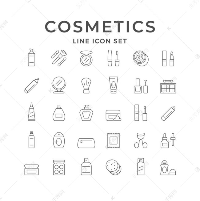 化妆品线描美妆图标标志icon素材图片免费下载 千库网
