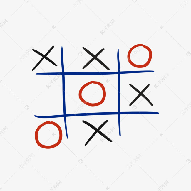 益智井字棋游戏蓝色素材图片免费下载 千库网