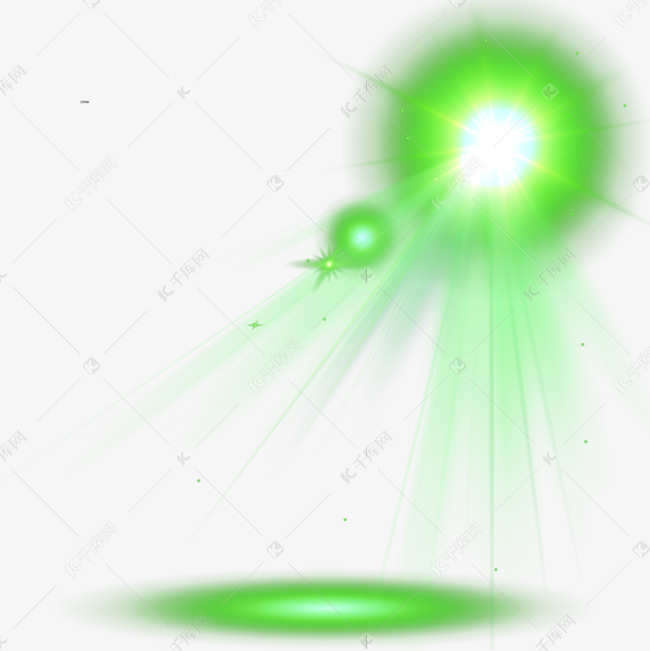眩光绿光闪光光斑素材图片免费下载-千库网