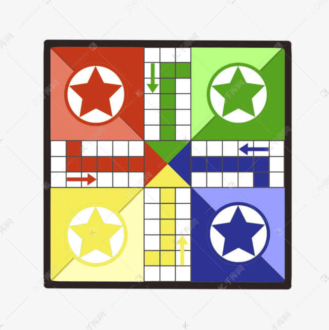 棋盘四人游戏彩色素材图片免费下载-千库网