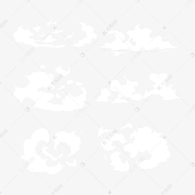卡通特效蒸汽云烟雾云素材图片免费下载-千库网