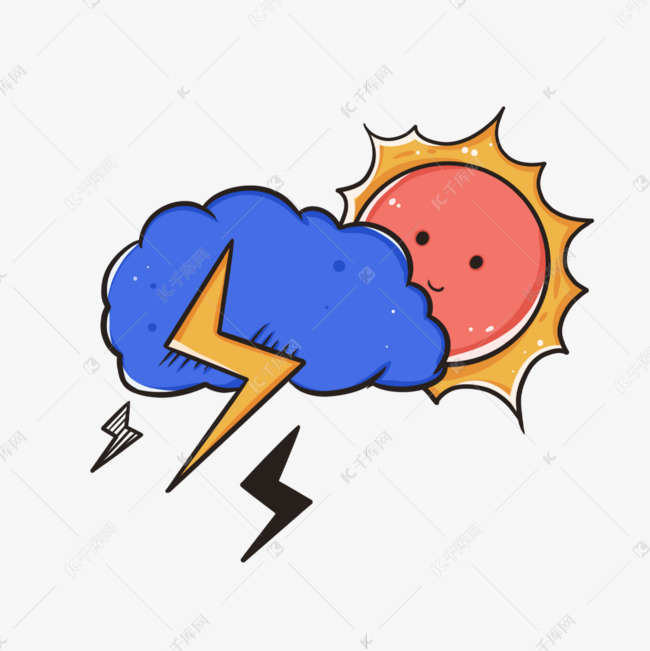 天气贴纸卡通生态旅游可爱图案素材图片免费下载-千库网