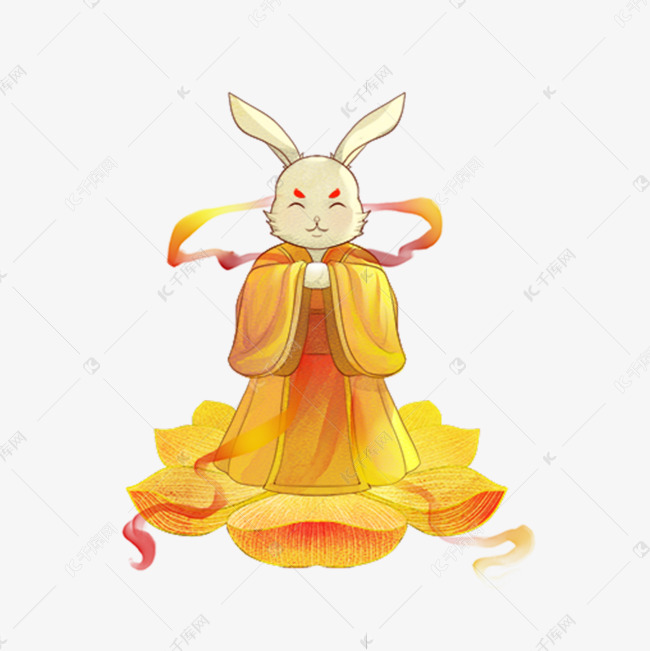 兔年国潮风中国风兔子拟人素材图片免费下载-千库网