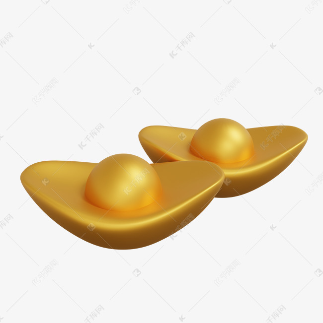 3DC4D立体春节元宝素材图片免费下载-千库网