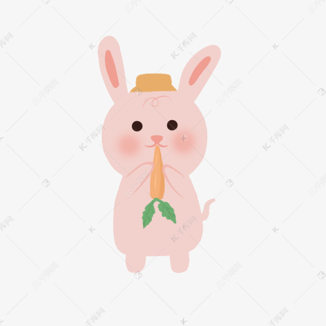粉色卡通小兔子素材图片免费下载-千库网