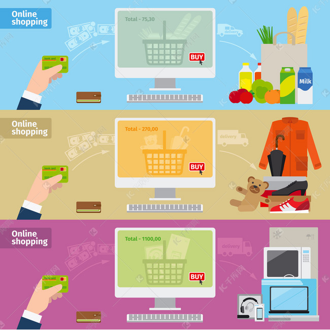 在线购物横幅素材图片免费下载-千库网