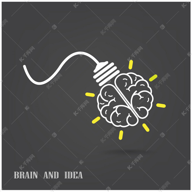 创造性大脑想法概念背景设计素材图片免费下载-千库网