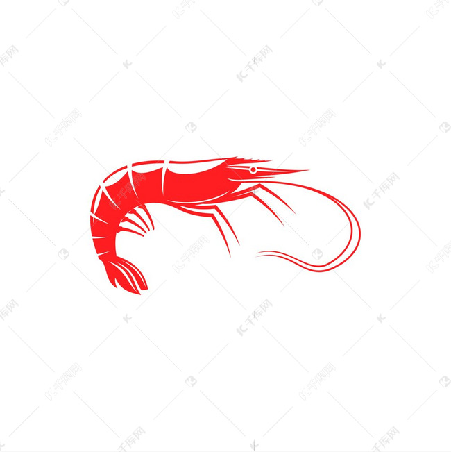 生虾或煮虾隔离水下动物。素材图片免费下载-千库网