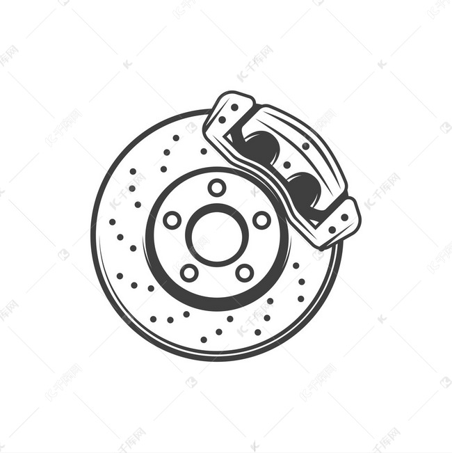 汽车刹车片和圆盘图标。素材图片免费下载-千库网