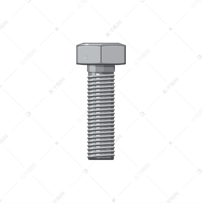 不锈钢帽头螺栓隔离固定工具逼真图标。素材图片免费下载-千库网