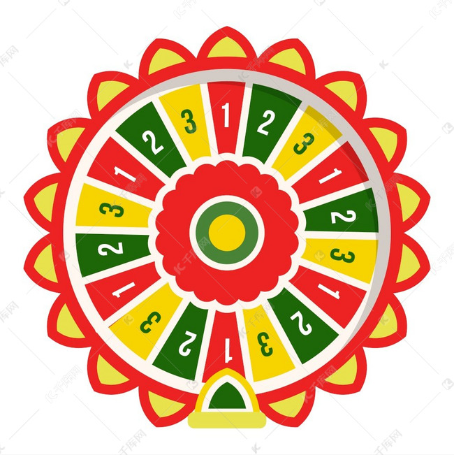 带数字的轮盘赌或幸运轮隔离圆形装置。素材图片免费下载-千库网