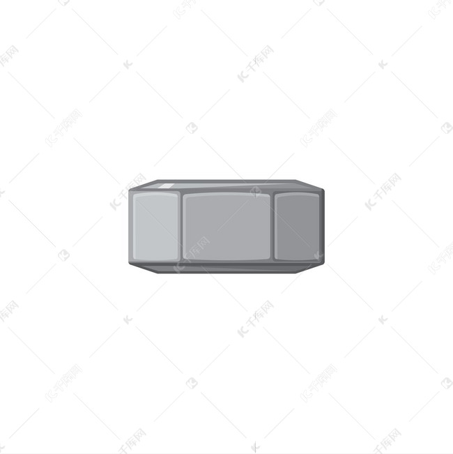 垫圈六角螺母隔离螺钉紧固件侧视图图标。素材图片免费下载-千库网