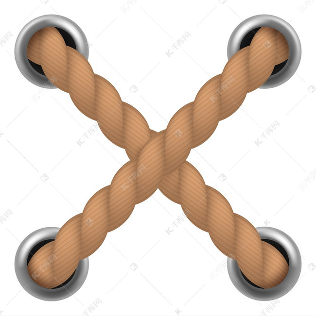 交叉的海洋绳索。素材图片免费下载-千库网