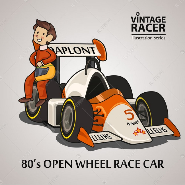 赛车手的矢量图解素材图片免费下载-千库网