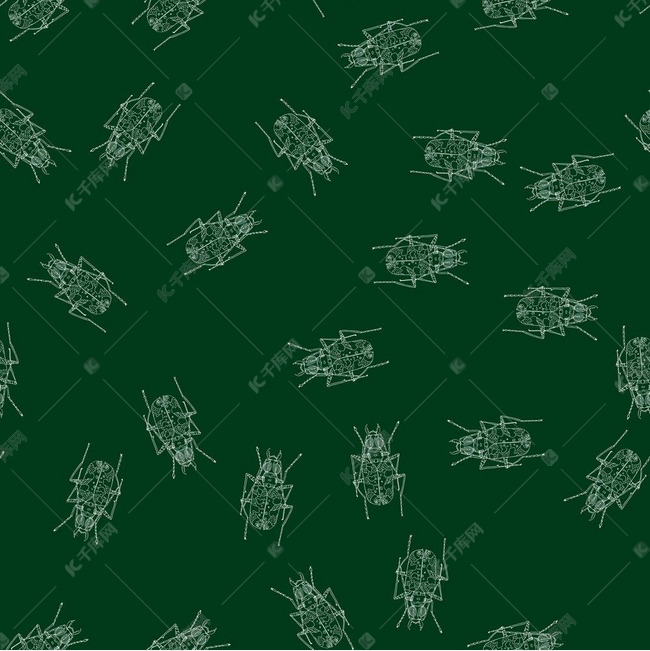 与甲壳虫乐队在深色背景上的无缝模式。素材图片免费下载-千库网